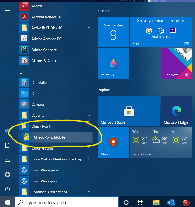 Connect to the VPN | Check Point Mobile – IT Services Help Center